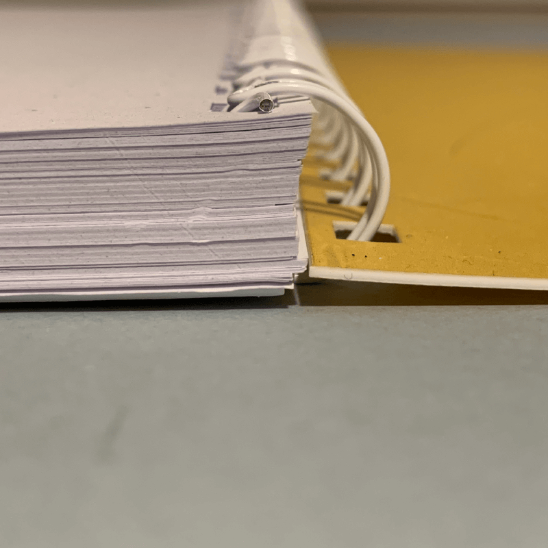 Custom wireo booklet printing with clear cover